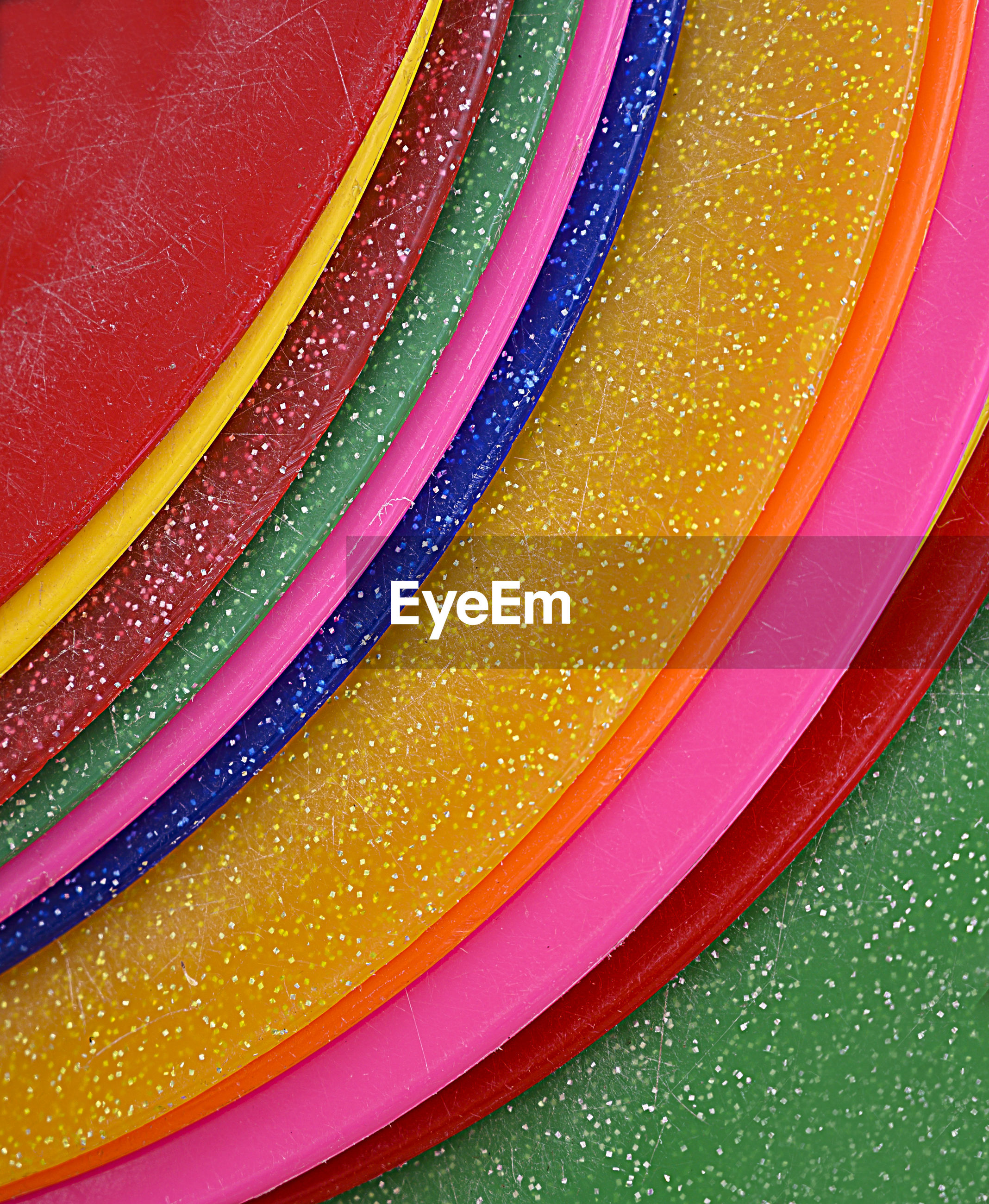 Full frame shot of multi colored plates | ID: 144939262